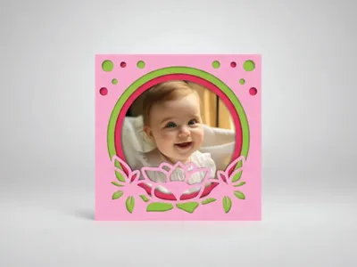 Lotus Flower 3D Frame - Free 3D Print Model - MakerWorld