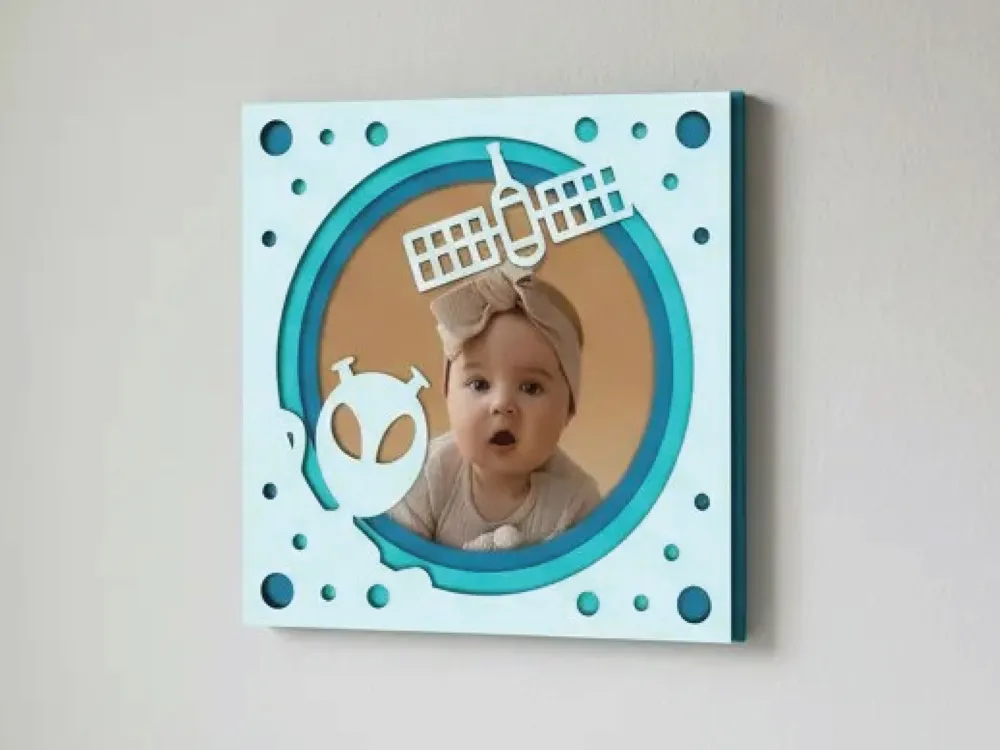 Outer Space Layered Frame - Free 3D Print Model - MakerWorld
