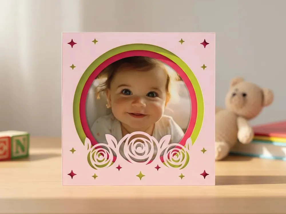 Rose Flower 3D Frame - Free 3D Print Model - MakerWorld