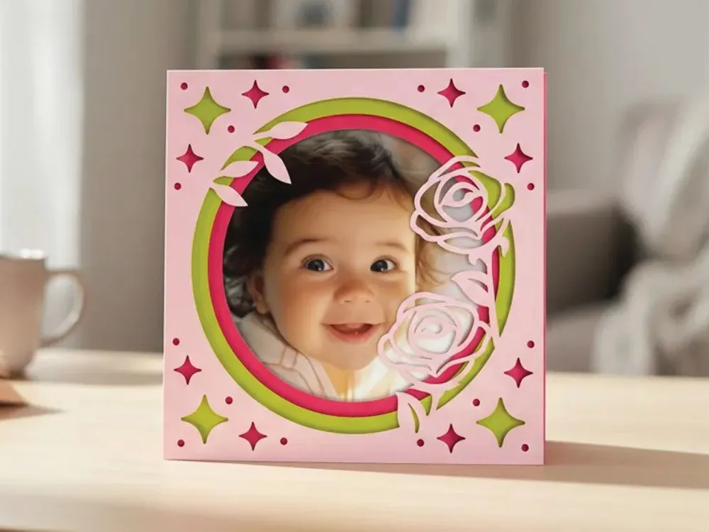 Rose Flower 3D Frame - Free 3D Print Model - MakerWorld
