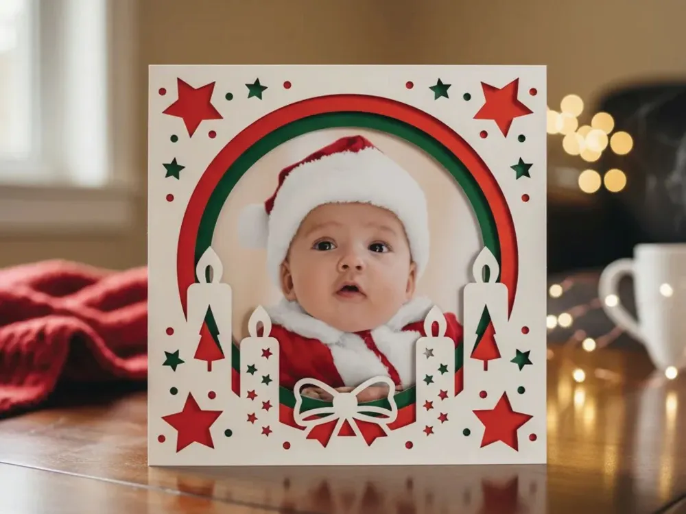 Christmas 3D Frame Layered - Free 3D Print Model - MakerWorld
