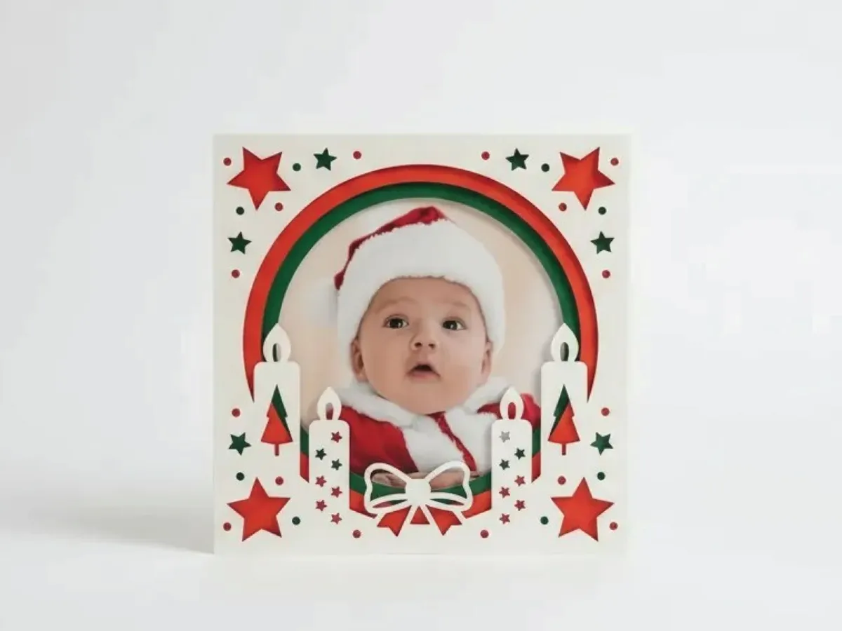 Christmas 3D Frame Layered - Free 3D Print Model - MakerWorld