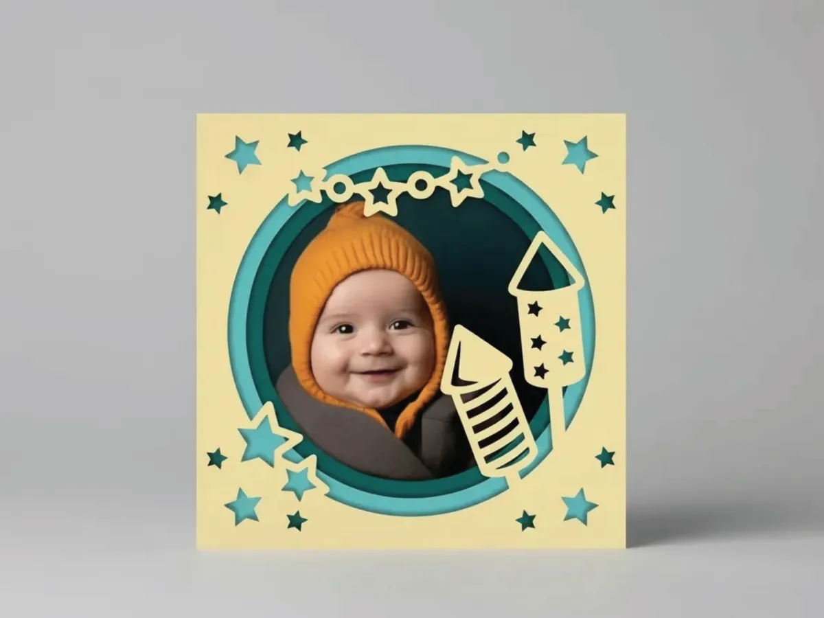 Birthday Photo Frame Layered Paper Cut 10 - Free 3D Print Model ...