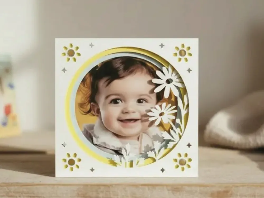 Daisy Flower 3D Frame - Free 3D Print Model - MakerWorld