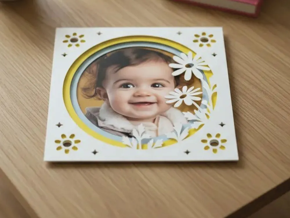 Daisy Flower 3D Frame - Free 3D Print Model - MakerWorld
