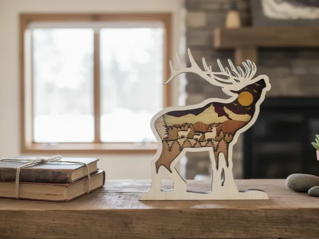 Forest Deer Multilayer SVG|7 Layer Wildlife Decor - Free 3D Print Model ...