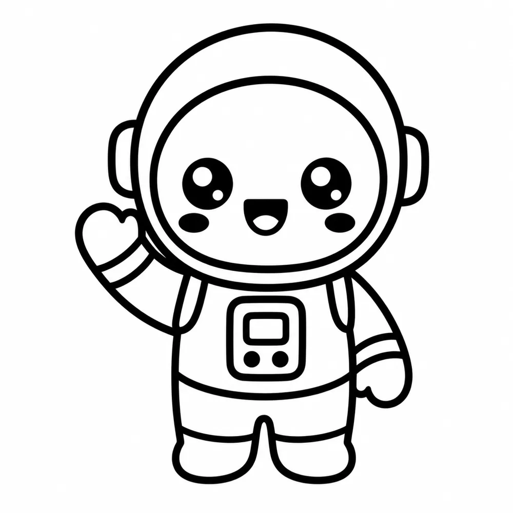 Cute Astronaut Silhouette - Free 3D Print Model - MakerWorld