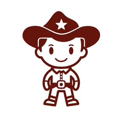 Cute Cowboy Silhouette - Free 3D Print Model - MakerWorld