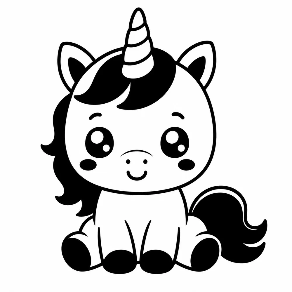 Kawaii Unicorn Silhouette - Free 3D Print Model - MakerWorld