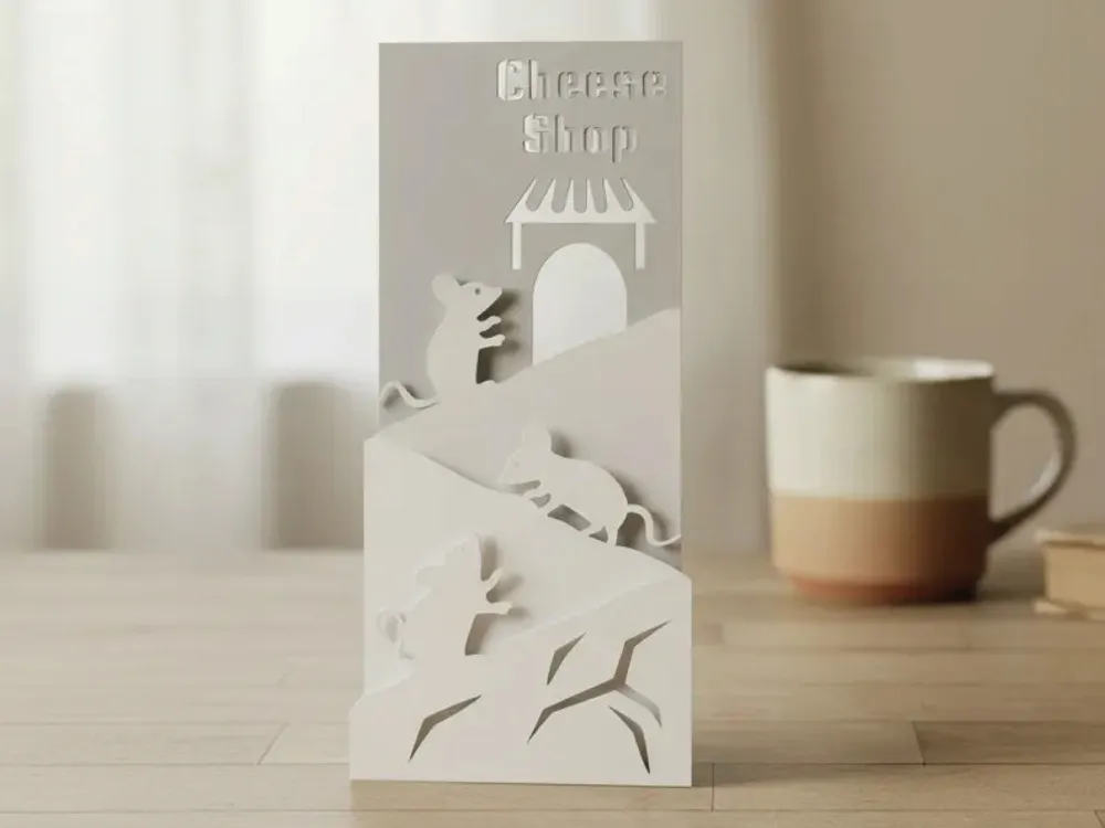 Mouse Hole Folding Papercut - Free 3D Print Model - MakerWorld