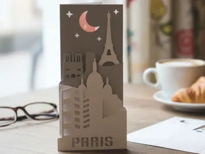 Paris City Folding Papercut - Free 3D Print Model - MakerWorld