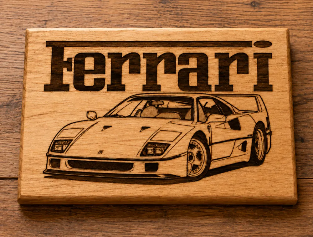 Ferrari F40 Laser Image - Free 3D Print Model - MakerWorld