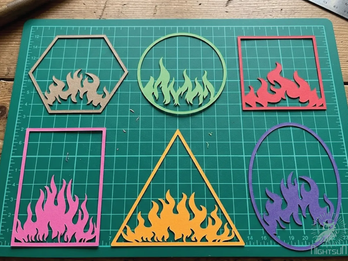 6 Fire Frame Paper Cutting Collection - Free 3D Print Model - MakerWorld