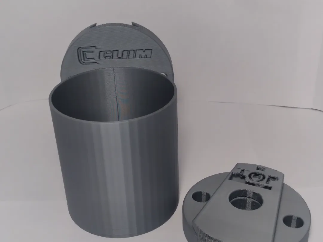 Clam Can holder - Free 3D Print Model - MakerWorld