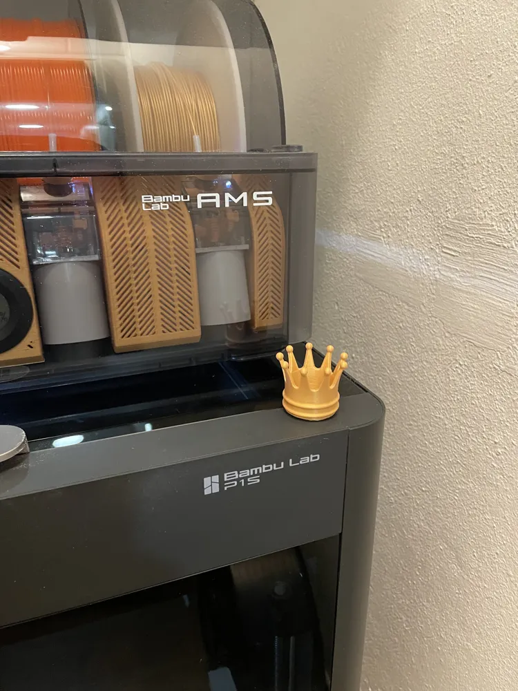 Crown Dust Cover Plug / Storage box P1S (3 sizes) - Free 3D Print Model ...