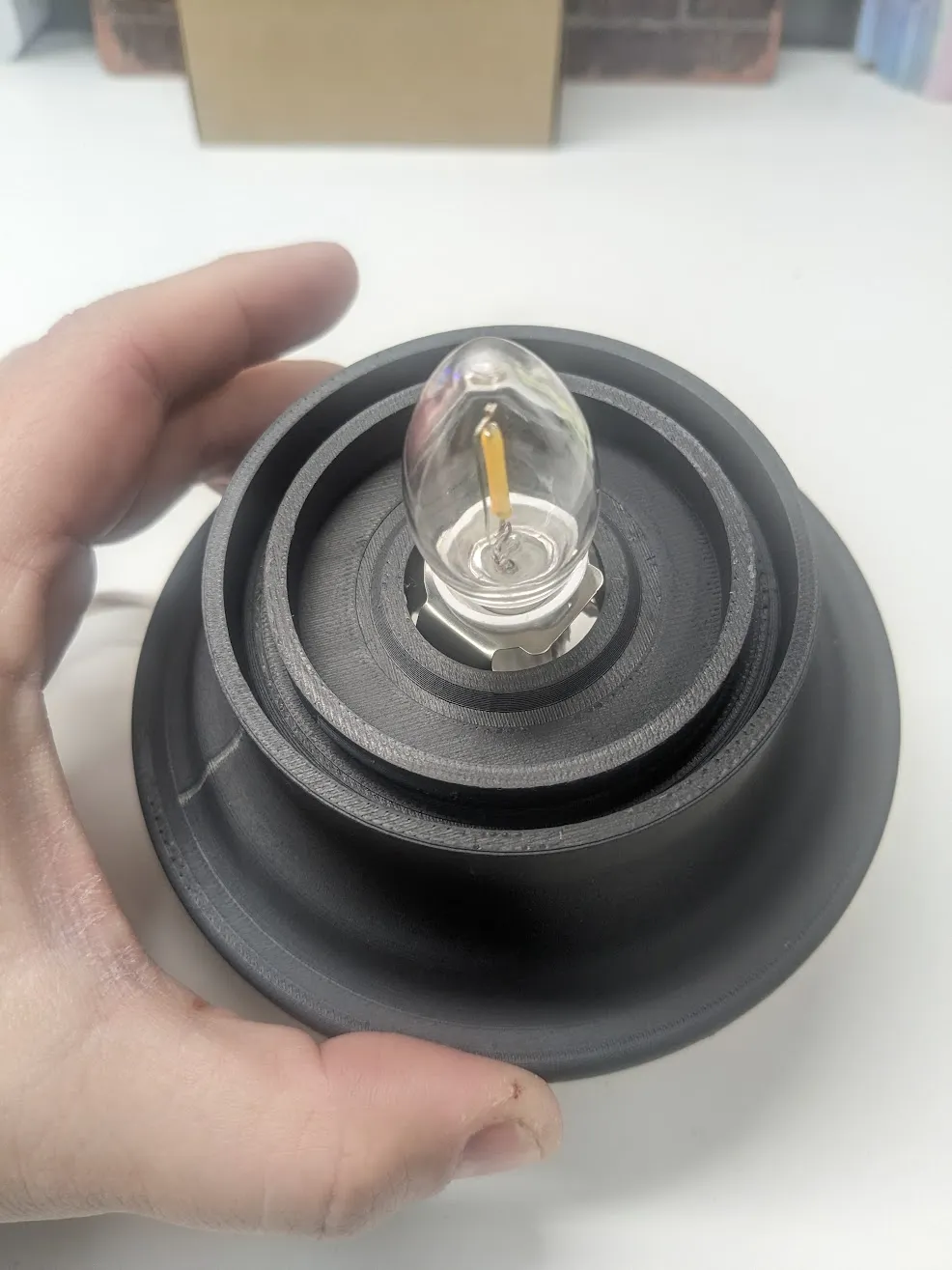 Lithophane Sphere Base using candelabra bulb (E12 socket) by Just_Josh ...