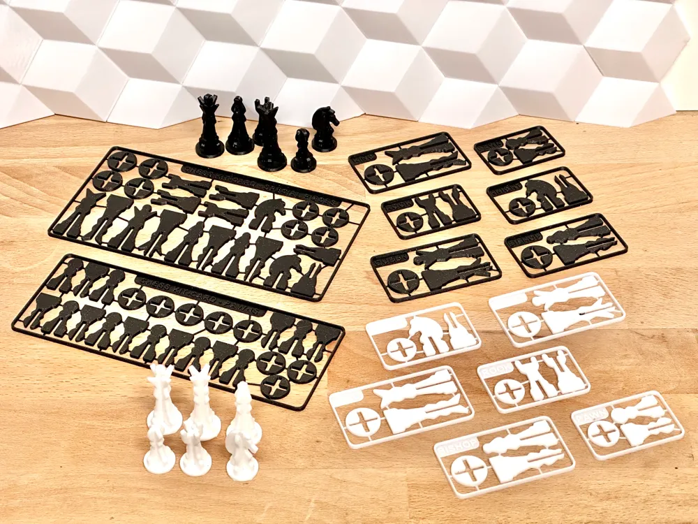 Tiny Chess Kit-Card (compact and modern 3D puzzle set) by GlennovitS 3D ...