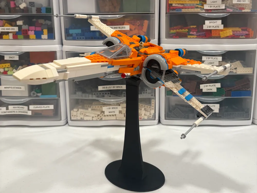 200 mm slanted building block ship display stand - Free 3D Print Model ...