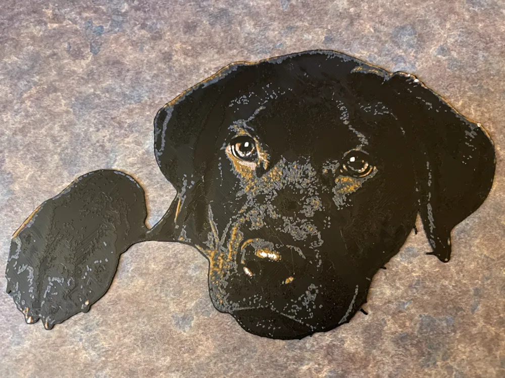 Hueforge - Black Labrador Cutout by WeeBelle - MakerWorld