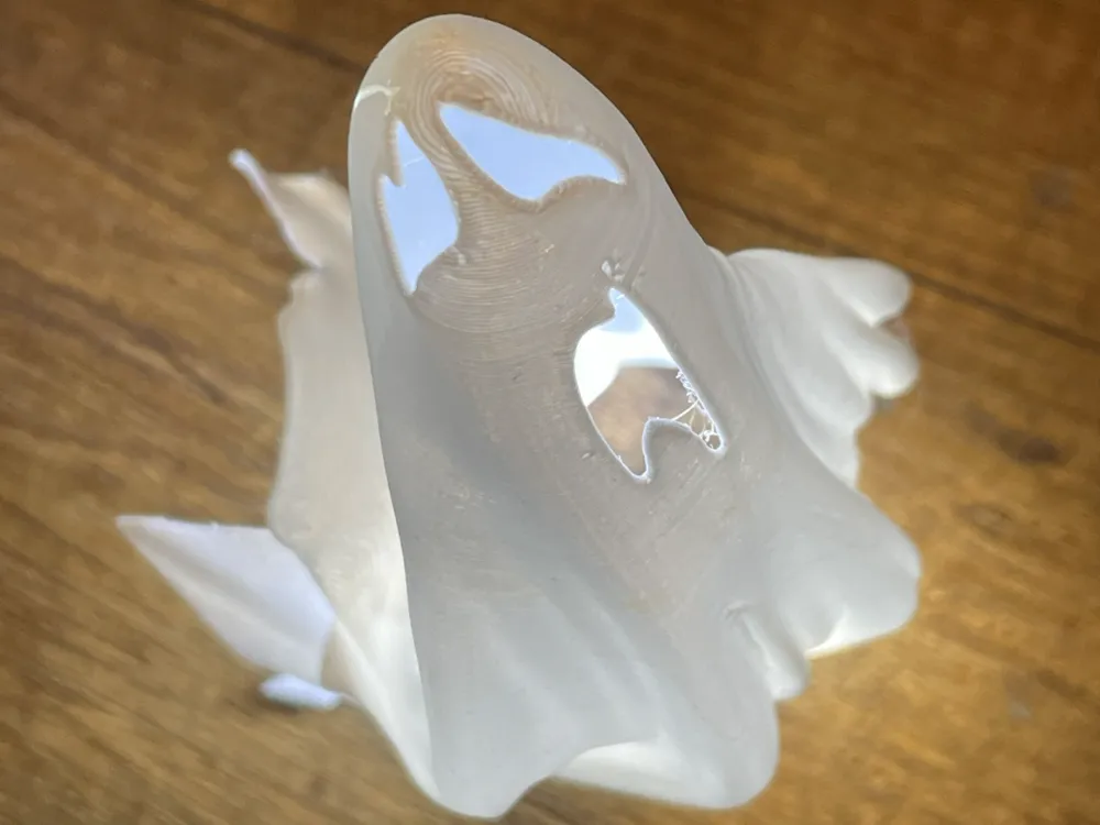 Cute Minimalist Ghost Sculpture - Free 3D Print Model - MakerWorld
