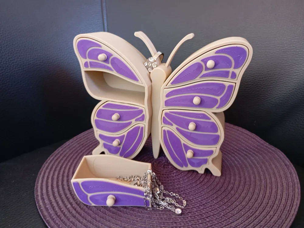butterfly drawer jewelry box - Free 3D Print Model - MakerWorld