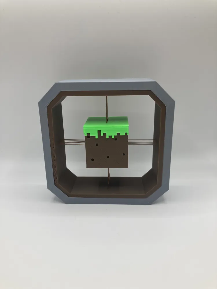 Suspended Minecraft Grass Block by AbyssalCactus - MakerWorld
