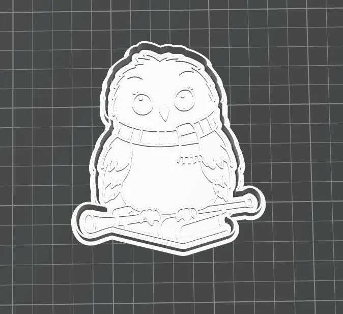Hedwig owl Harry Potter cookie cutter - Free 3D Print Model - MakerWorld