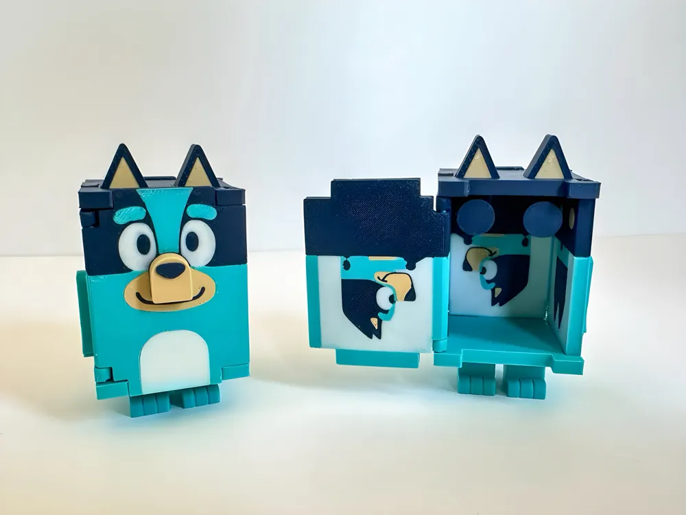 Reversible Boxy Bluey Toy - Free 3D Print Model - MakerWorld