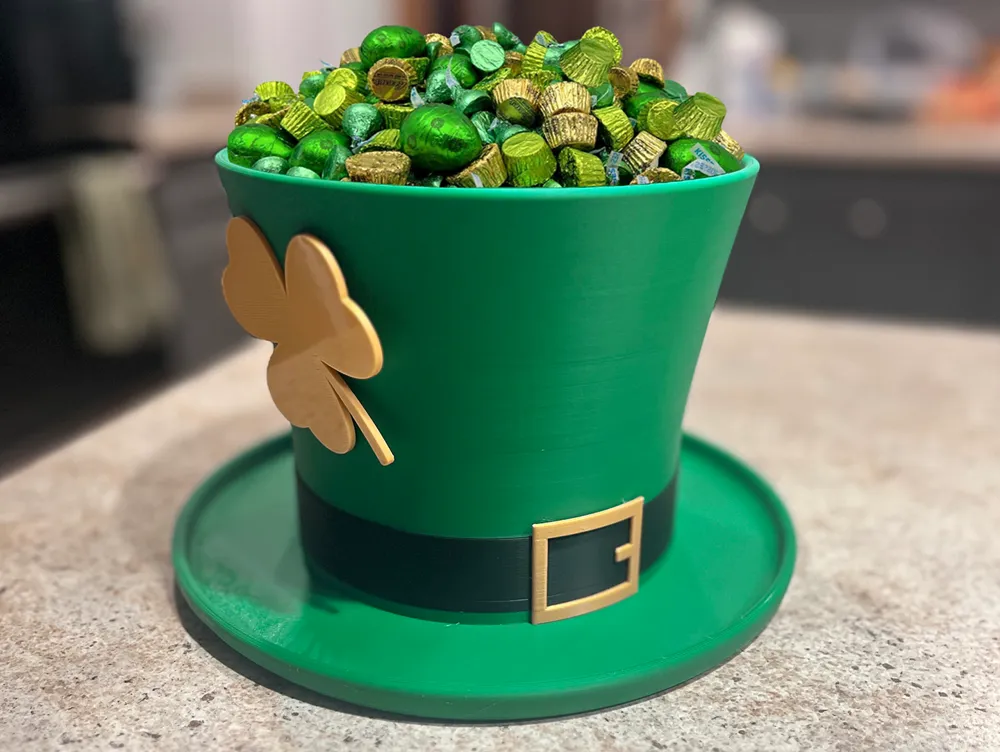 St. Patrick's Day Leprechaun Hat Dish by SH Designs - MakerWorld