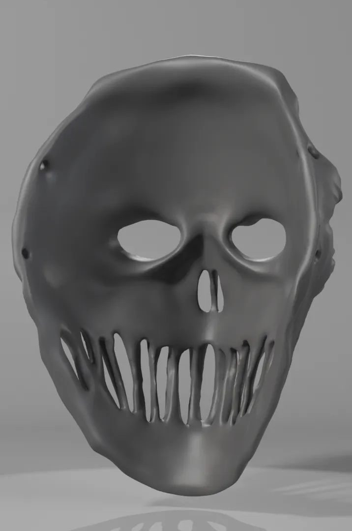 triple skull mask with strap hole by Nico - MakerWorld
