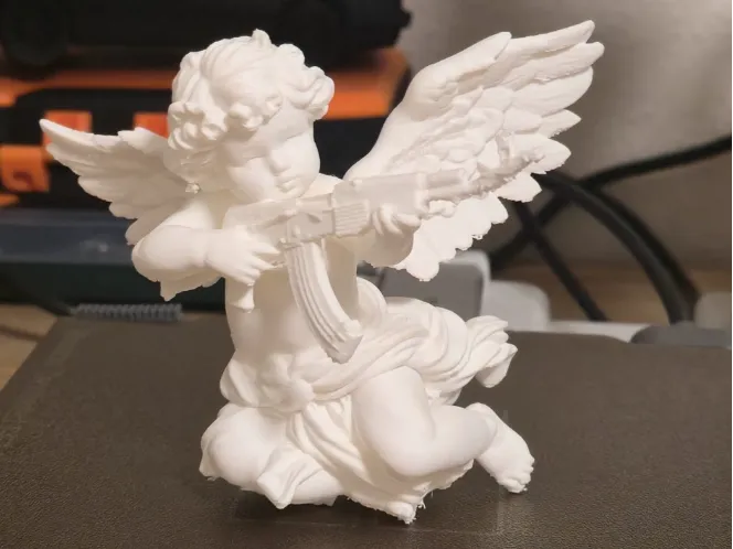 angel with ak-47 - Free 3D Print Model - MakerWorld