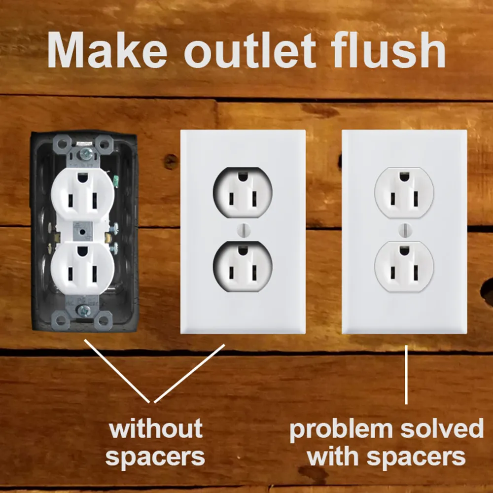 Power Outlet Spacers with notches (2 and 4 mm) - Free 3D Print Model ...