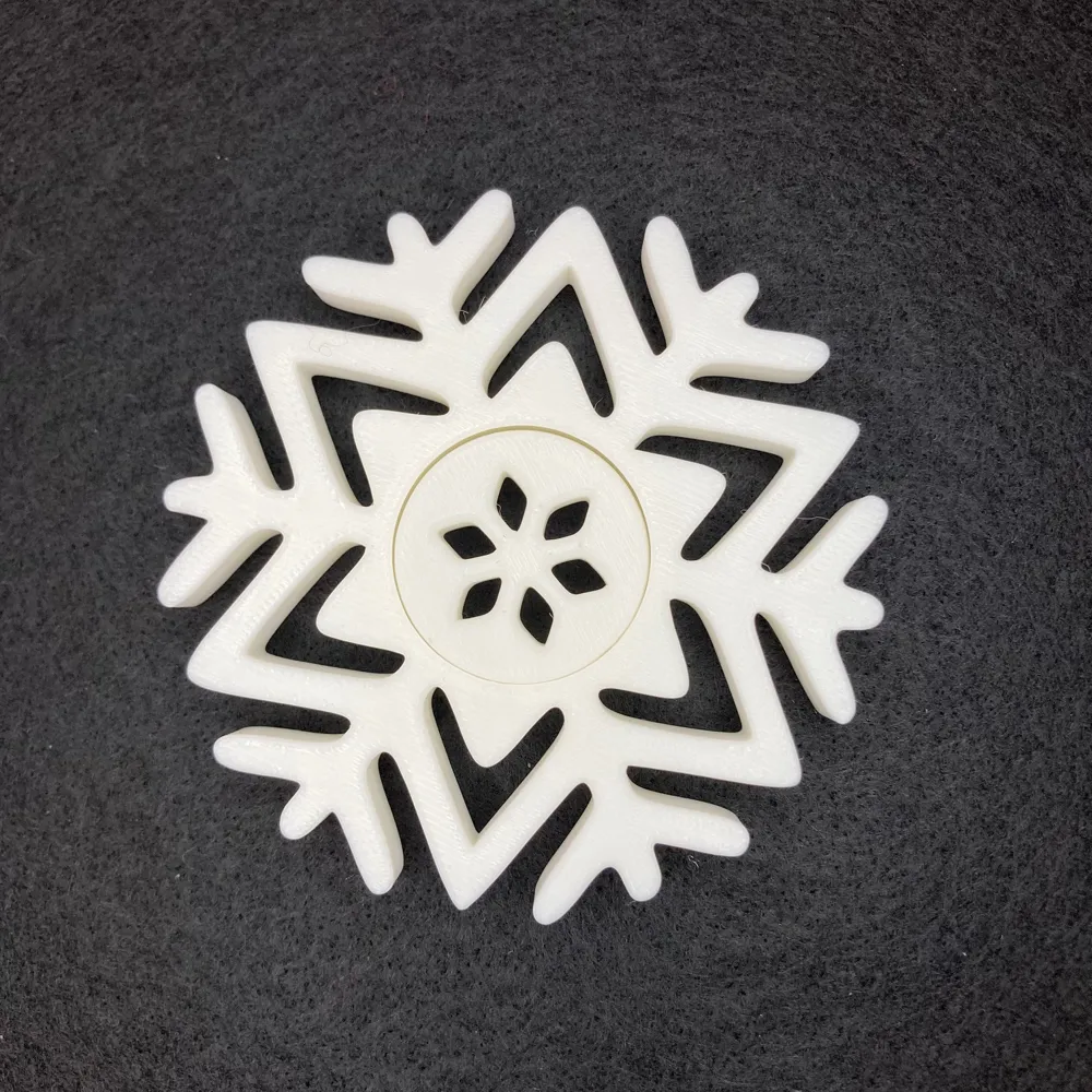 Snowflake Spinner Fidgets - Quick Print in Place - Free 3D Print Model ...