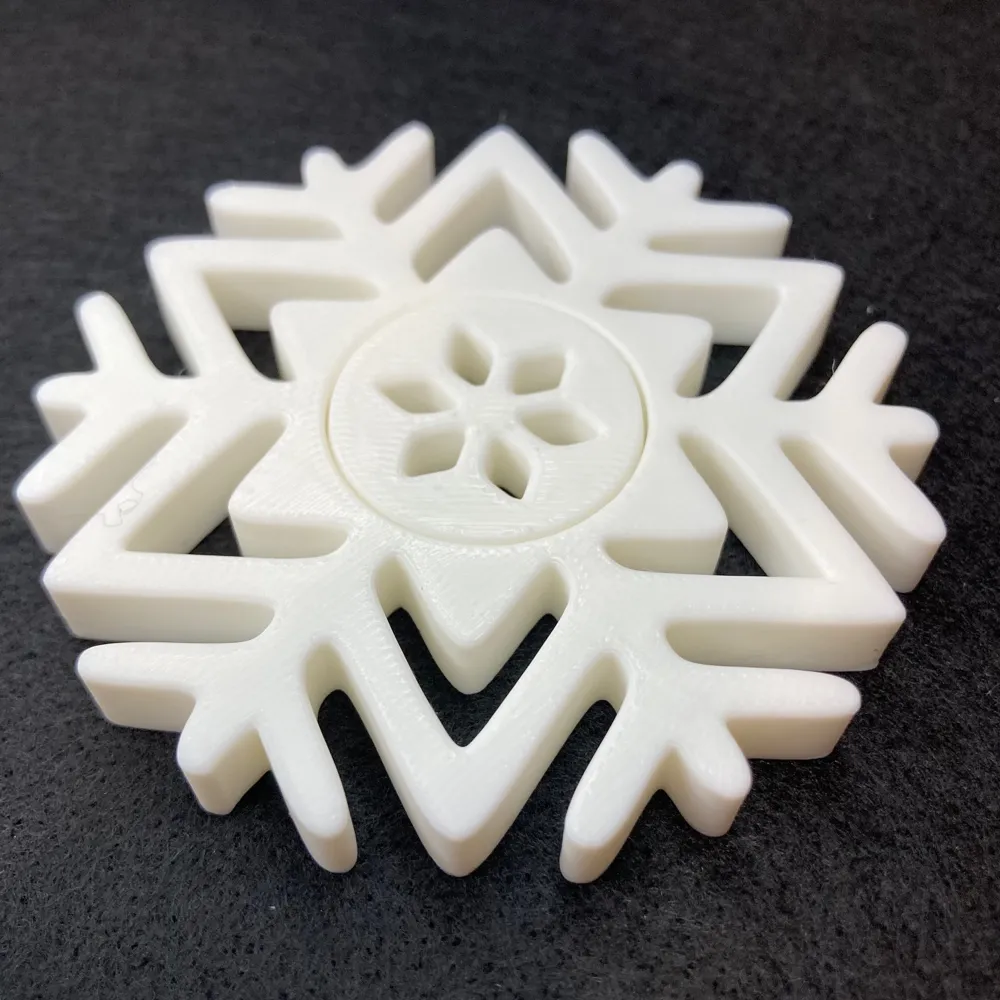 Snowflake Spinner Fidgets - Quick Print in Place - Free 3D Print Model ...