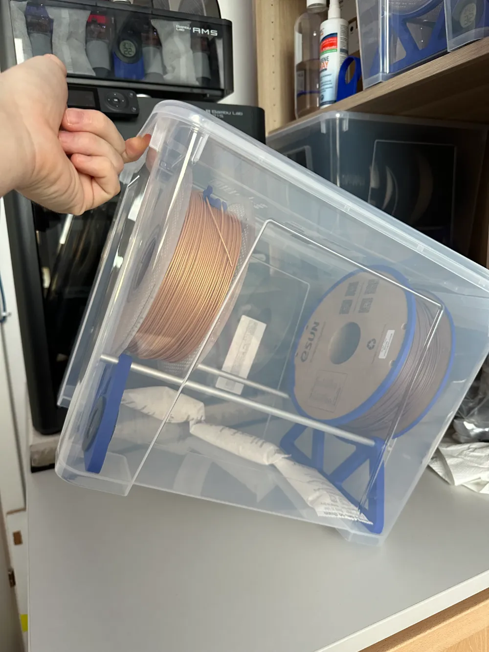 Up to 5 Rolls! Simple Filament Stand for IKEA SAMLA by TobyStoe ...