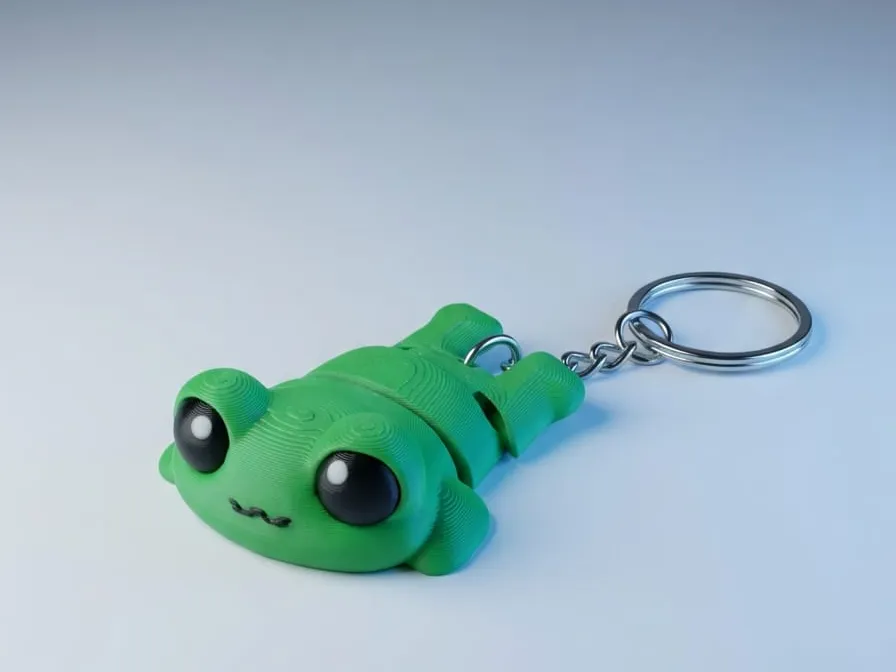 Flexi Frog Keychain - Free 3D Print Model - MakerWorld