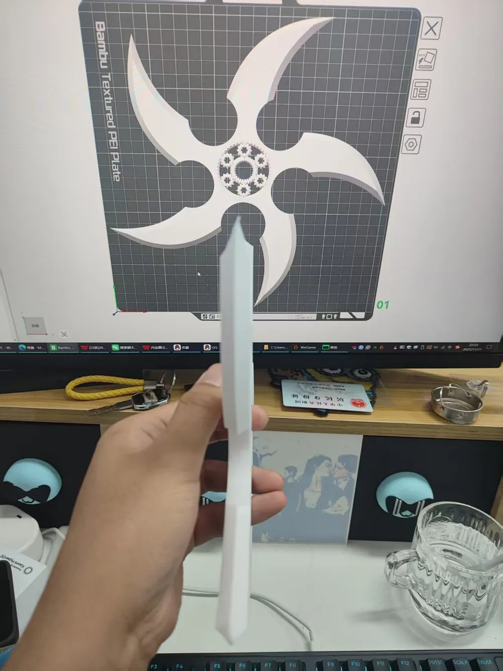 Cyber Five-Curved Blade Gear Office Fidget Spinner Dart (Package Opener ...