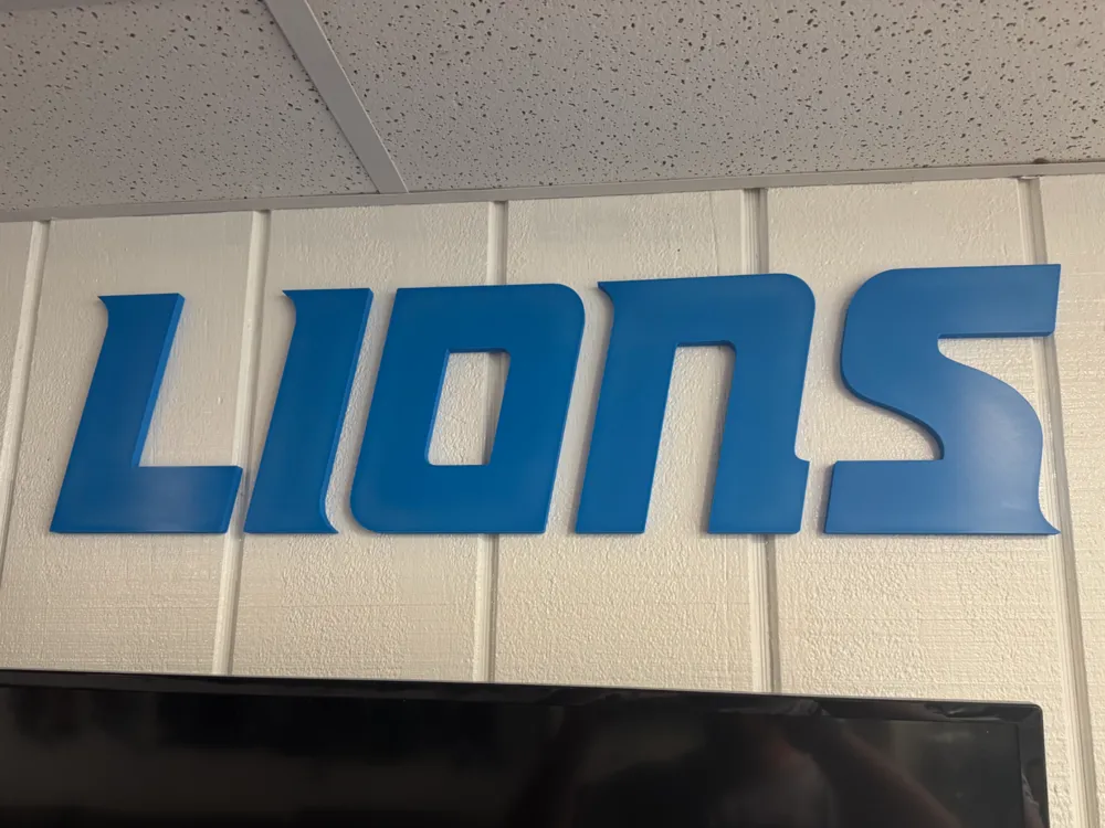 Detroit Lions Man Cave Letter Sign - Free 3D Print Model - MakerWorld