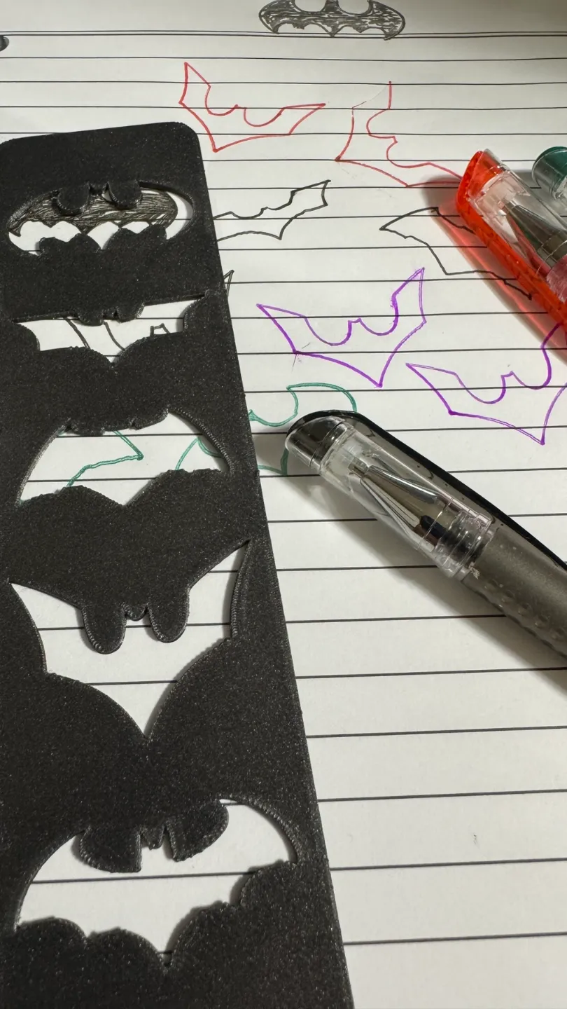 Batman Bookmark Stencil by Niki Atanasov - MakerWorld
