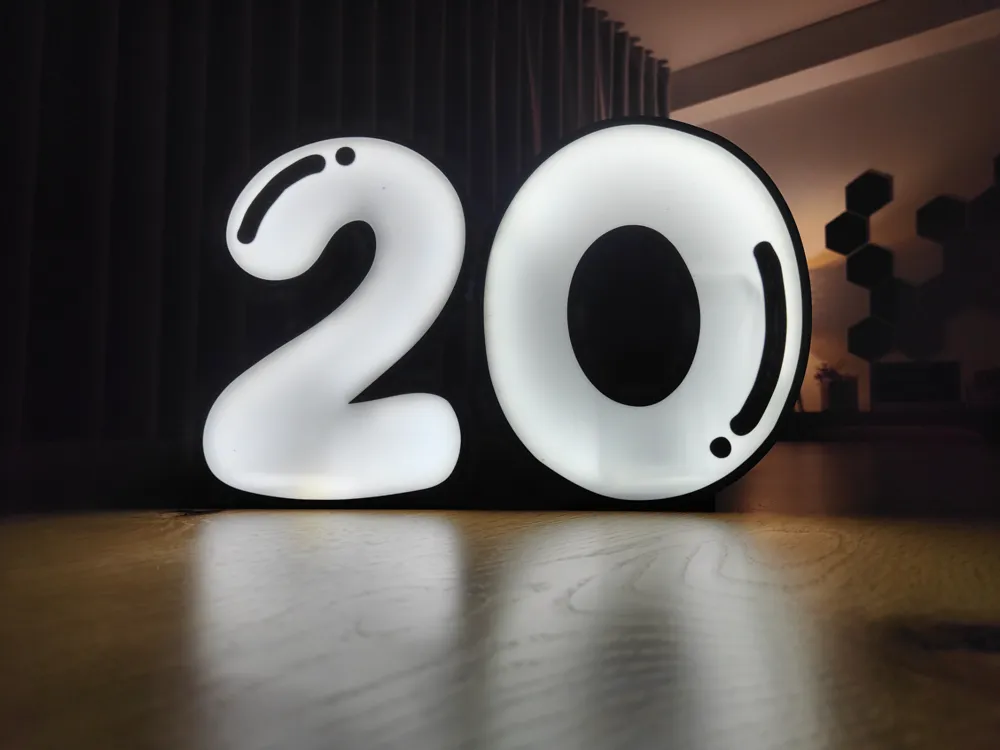 Number Zero 0 - Lightbox - Lamp Led by Sweet3D - MakerWorld