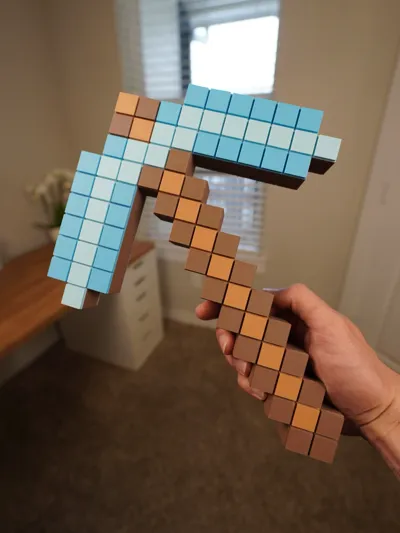 Customizable Minecraft Pickaxe - Free 3D Print Model - MakerWorld