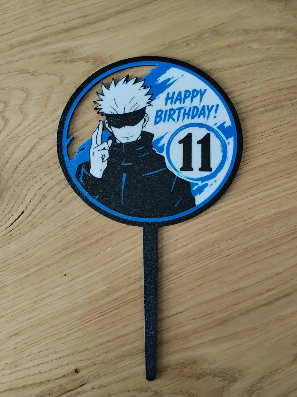 Topo de Bolo de Aniversário Gojo Satoru / Idade Editável - Modelo ...