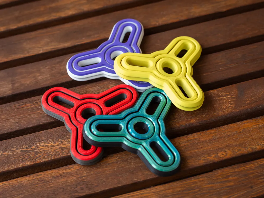 TriGyro Fidget Spinner - Print in place - Free 3D Print Model - MakerWorld