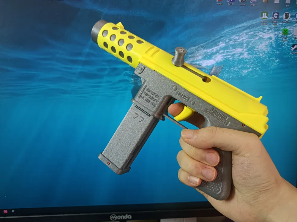 TEC-9 Disc Shooter V2.0 by QYM 3D 脑洞造物秦一鸣 MakerWorld: Download Free 3D ...