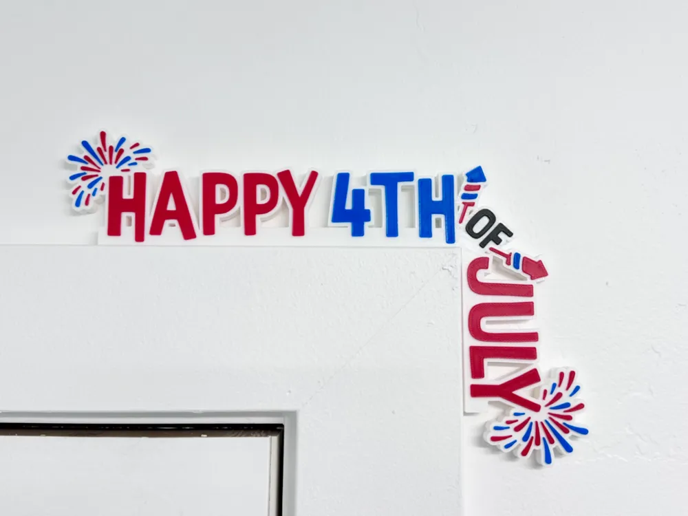 Happy 4th of July Door Corner - Free 3D Print Model - MakerWorld
