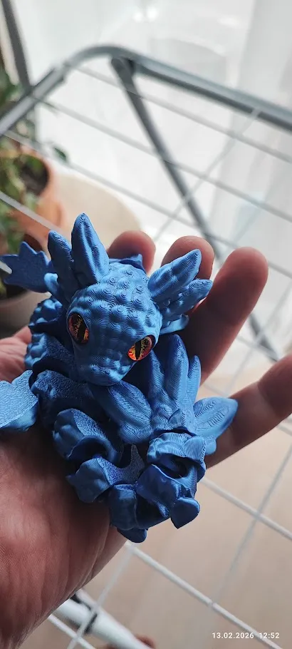 Cute Crystal Axolotl Flexi - Free 3D Print Model - MakerWorld