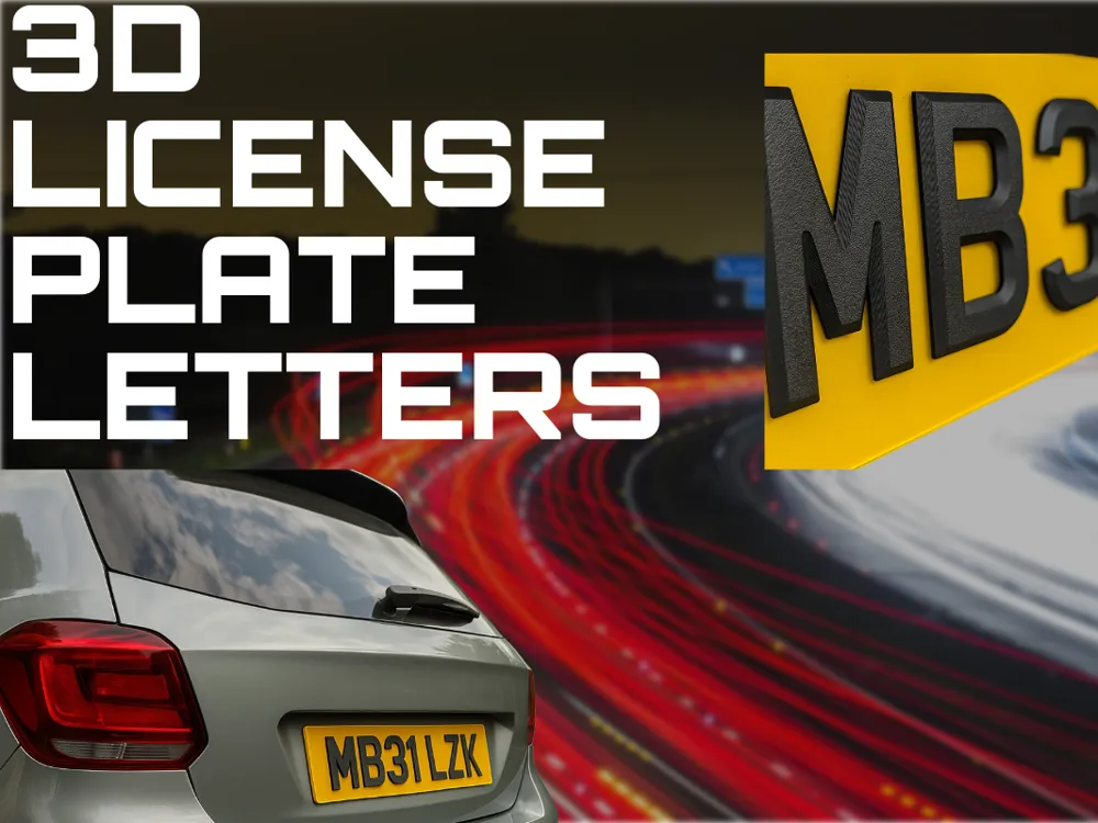 3D License Plate Letters (UK) - Free 3D Print Model - MakerWorld