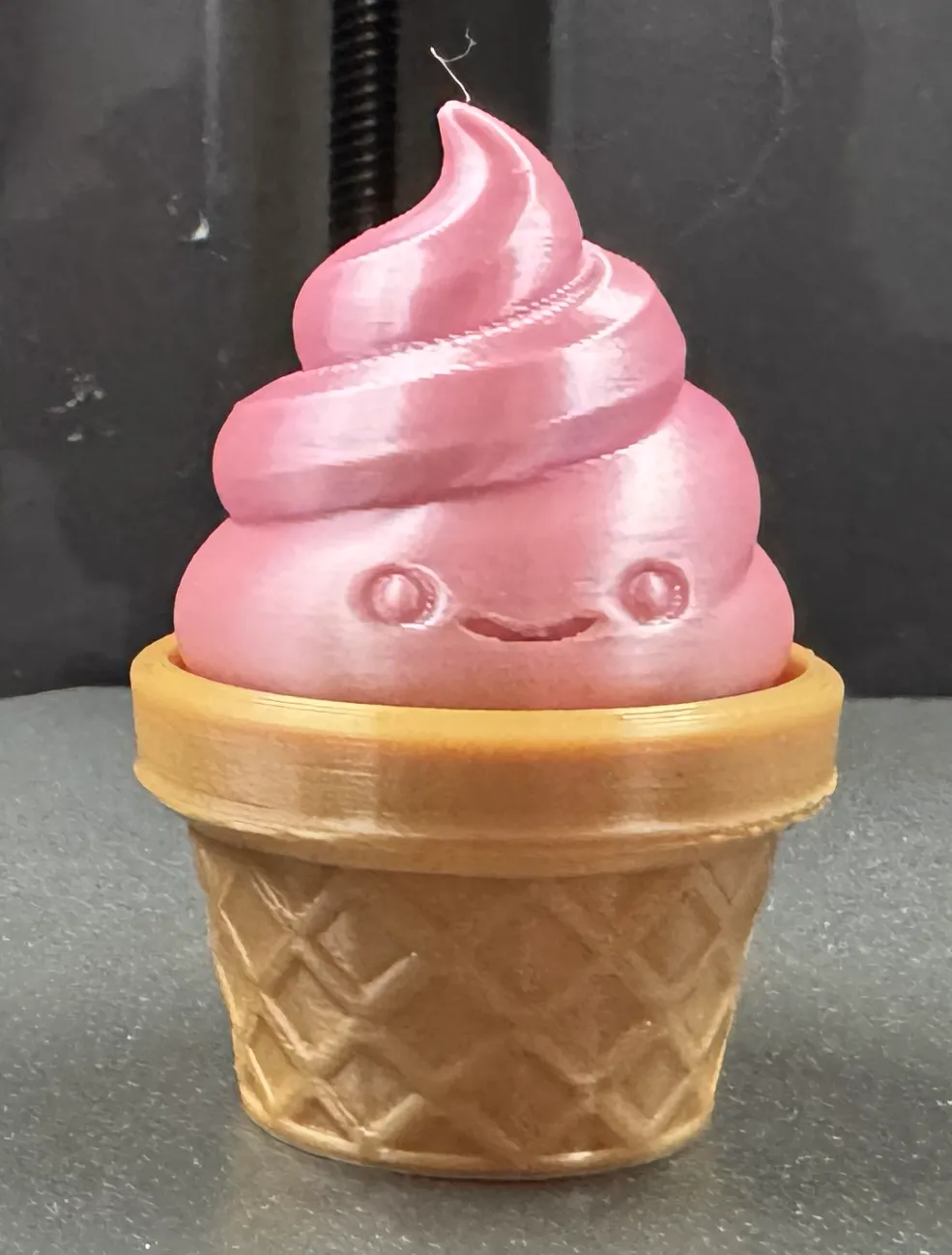 Cute Swirly Ice Cream Cone(Clicker Fidget Version) - Free 3D Print ...