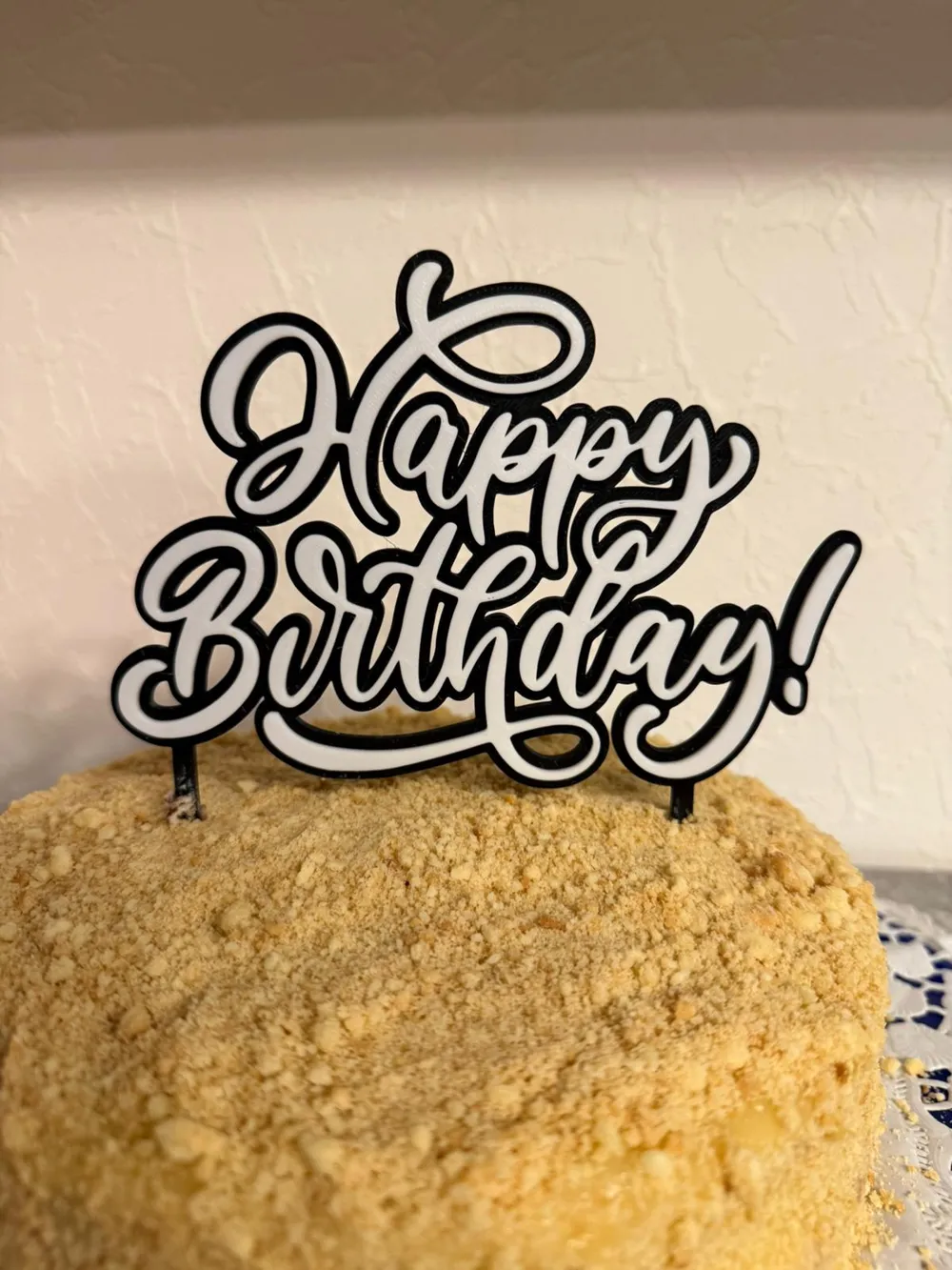 Happy Birthday Cake Topper - Free 3D Print Model - MakerWorld