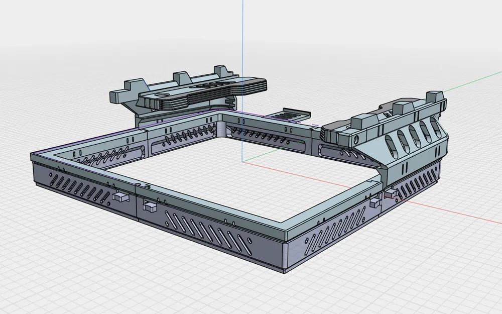 P2s / X2D Double-layer Riser Mecha Style (AMS 2pro) - Free 3D Print ...